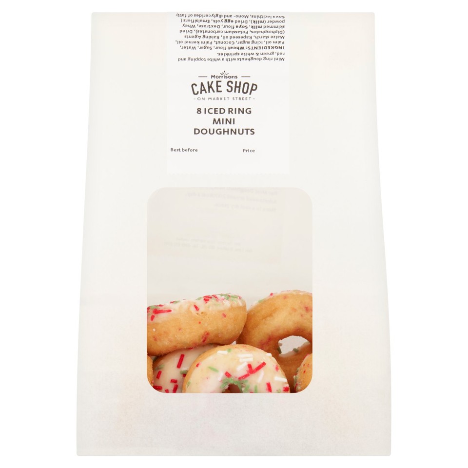 Morrisons 8 Iced Ring Mini Doughnuts - Morrisons Online Groceries & Offers