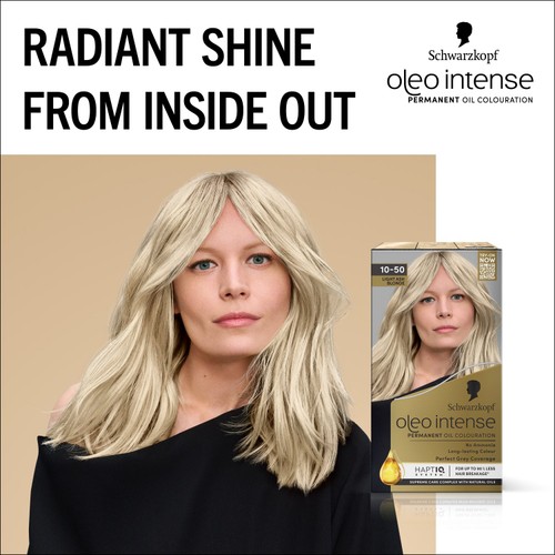 Schwarzkopf Oleo Intense Permanent Hair Dye 10-50 Light Ash Blonde ...