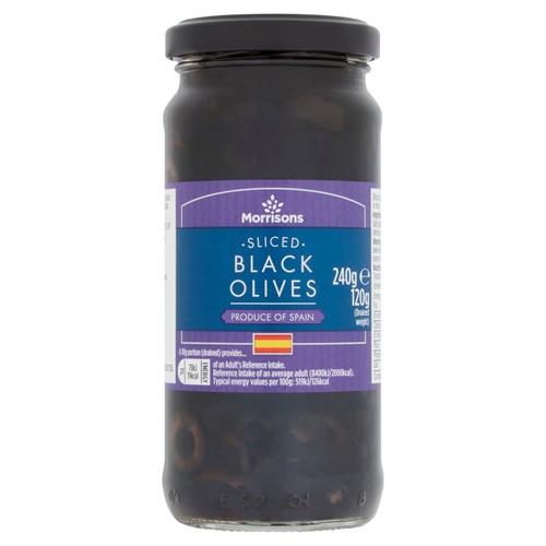Morrisons Sliced Black Olives (240g) - Morrisons Online Groceries & Offers