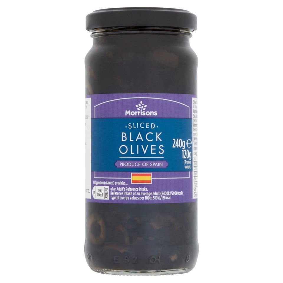 Morrisons Sliced Black Olives (240g) - Morrisons Online Groceries & Offers