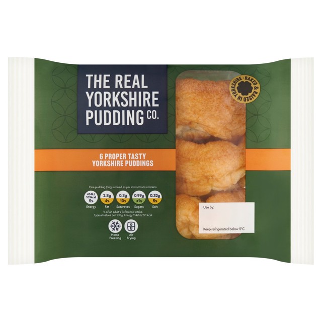 The Real Yorkshire Pudding Co. 6 Proper Tasty Yorkshire Puddings ...