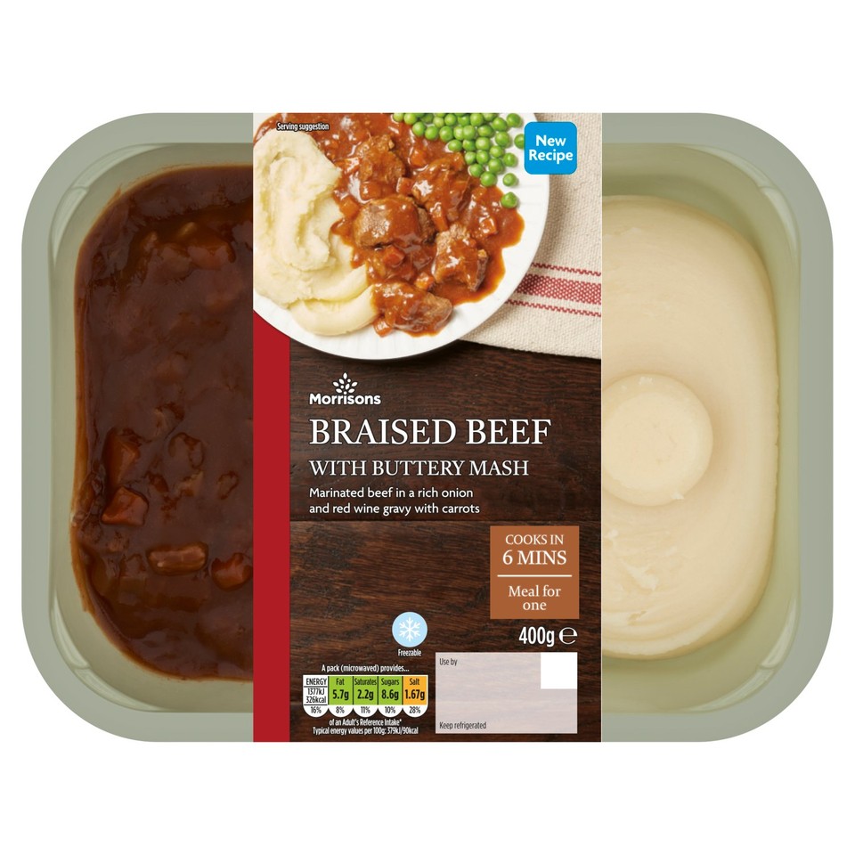 Morrisons Braised Beef & Mash - Morrisons Online Groceries & Offers