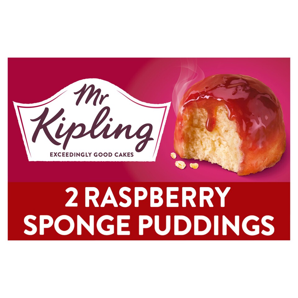 Mr. Kipling Exceedingly Good Raspberry Sponge Puddings - Morrisons ...