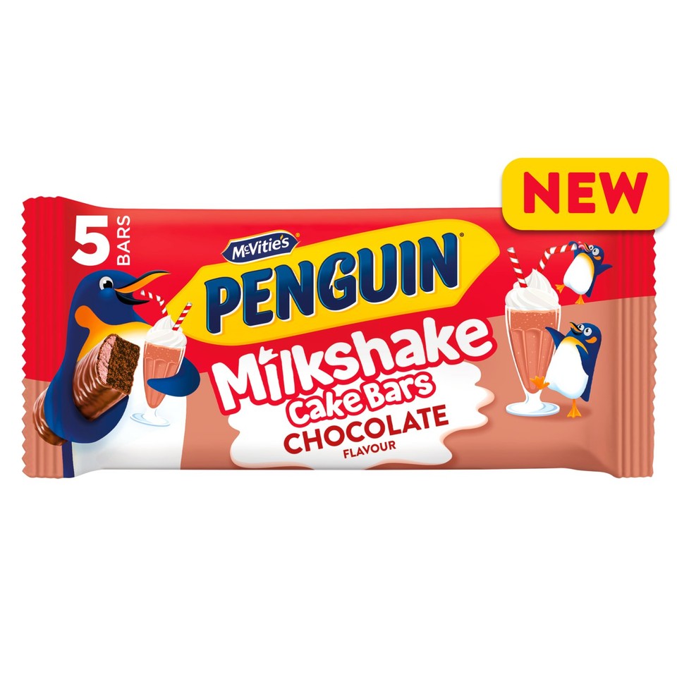 McVitie's Penguin Chocolate Milkshake Cake Bar - Morrisons Online ...