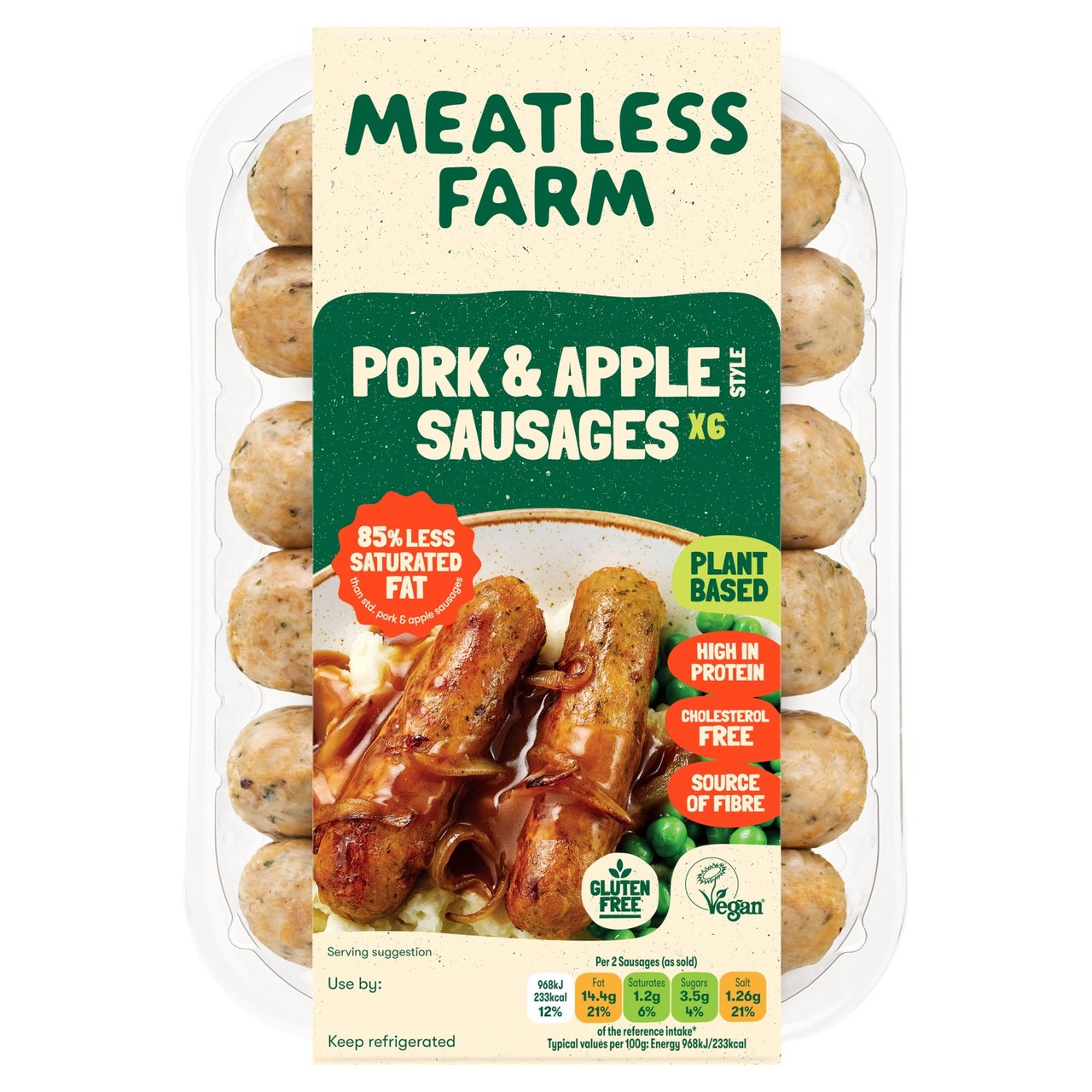 Meatless Farm Pork & Apple Style Sausages 300g - Morrisons Online ...
