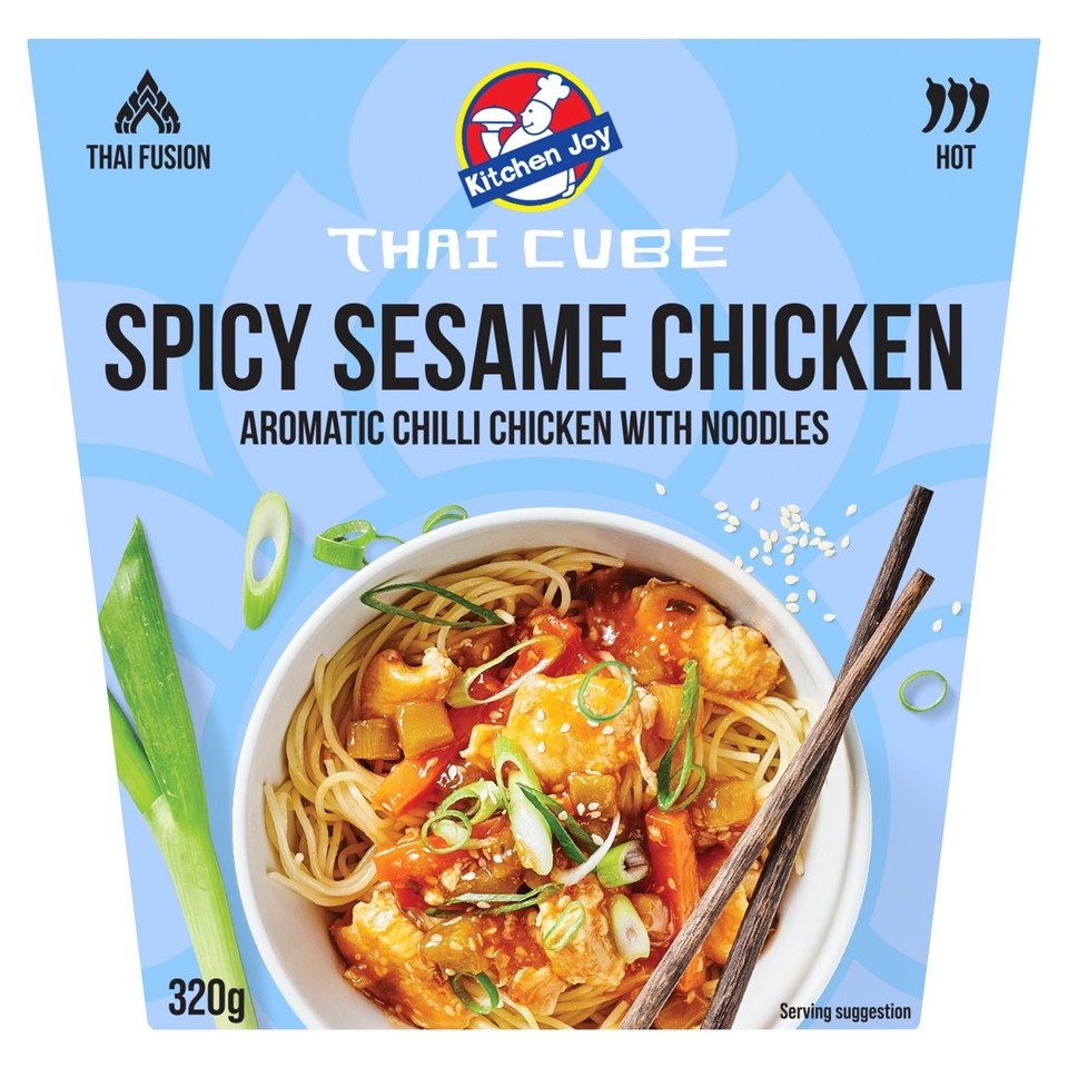 Kitchen Joy Spicy Sesame Chicken Aromatic Chilli With Noodles 320g ...