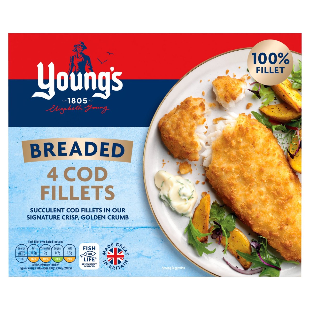 Young's 4 Breaded Cod Fillets - Morrisons Online Groceries & Offers