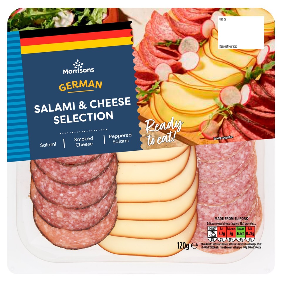Morrisons German Salami And Cheese Selection 120g - Morrisons Online ...