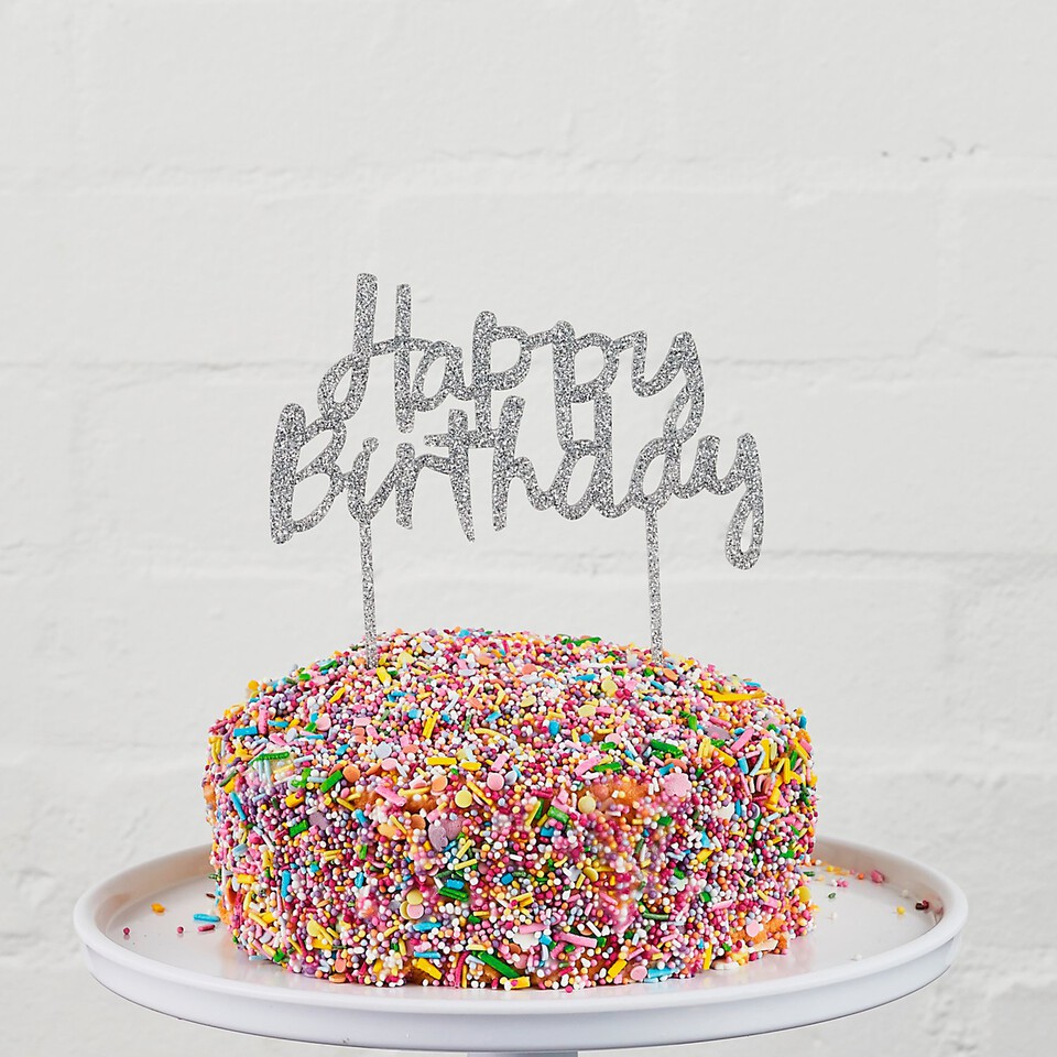 Club Green Silver Happy Birthday Cake Topper - Morrisons Online ...