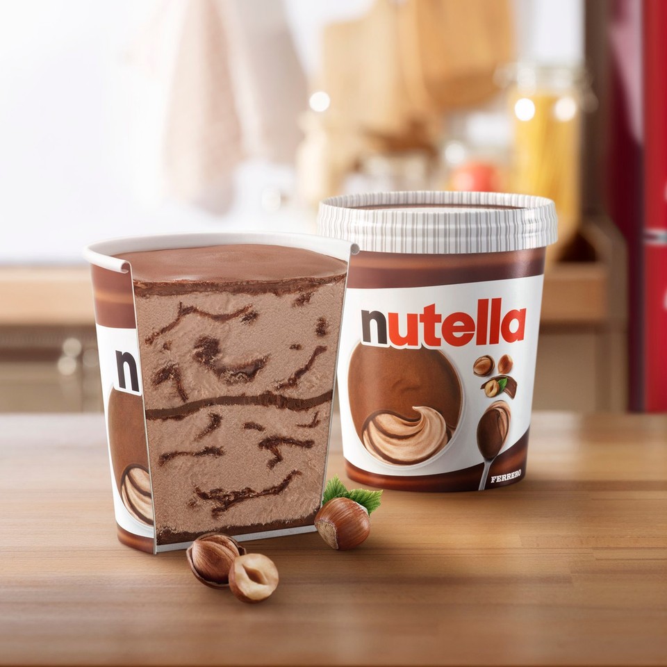 Nutella Chocolate & Hazelnut Ice Cream Tub 470ml - Morrisons Online ...