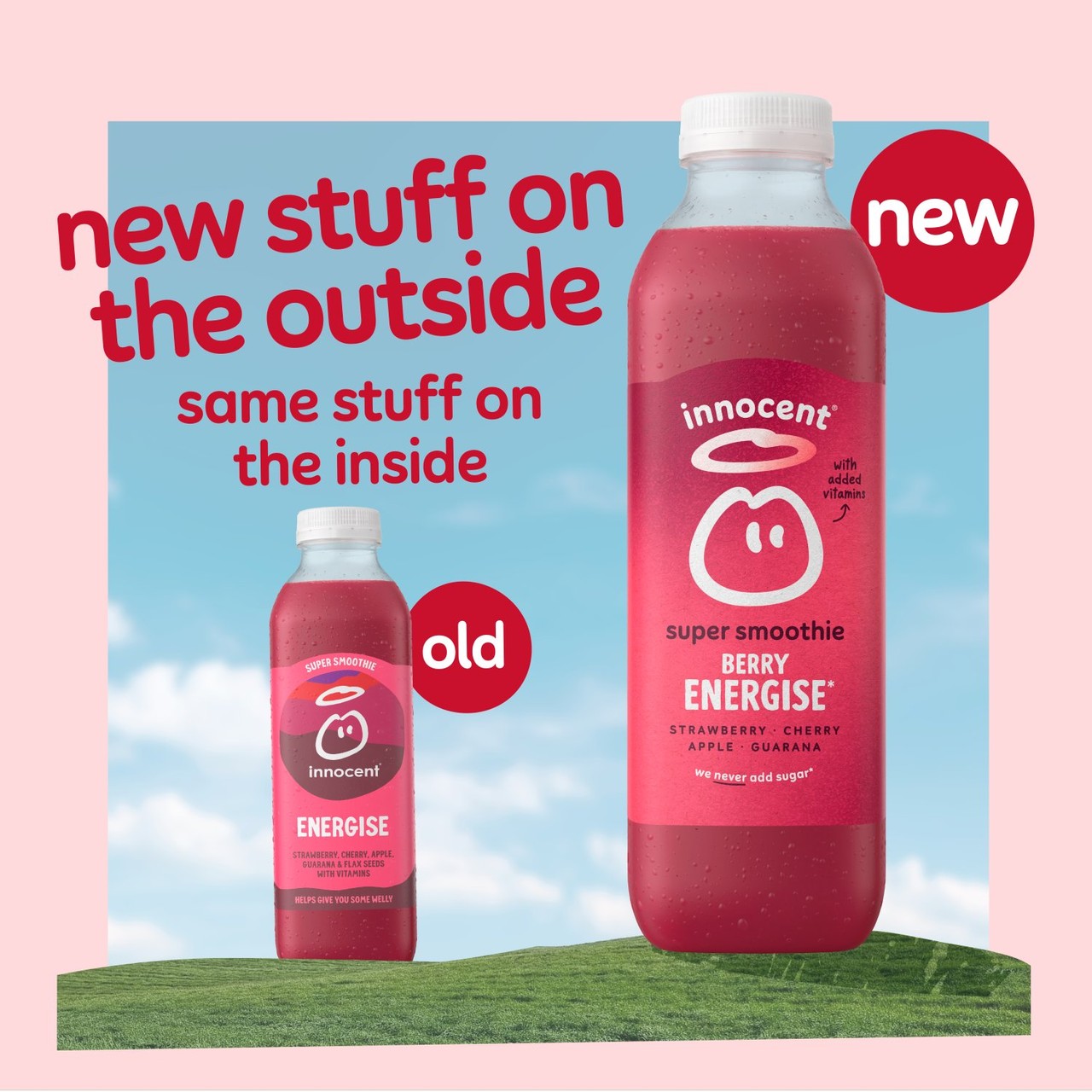 Innocent Berry Energise, Strawberry & Cherry Super Smoothie 750ml ...