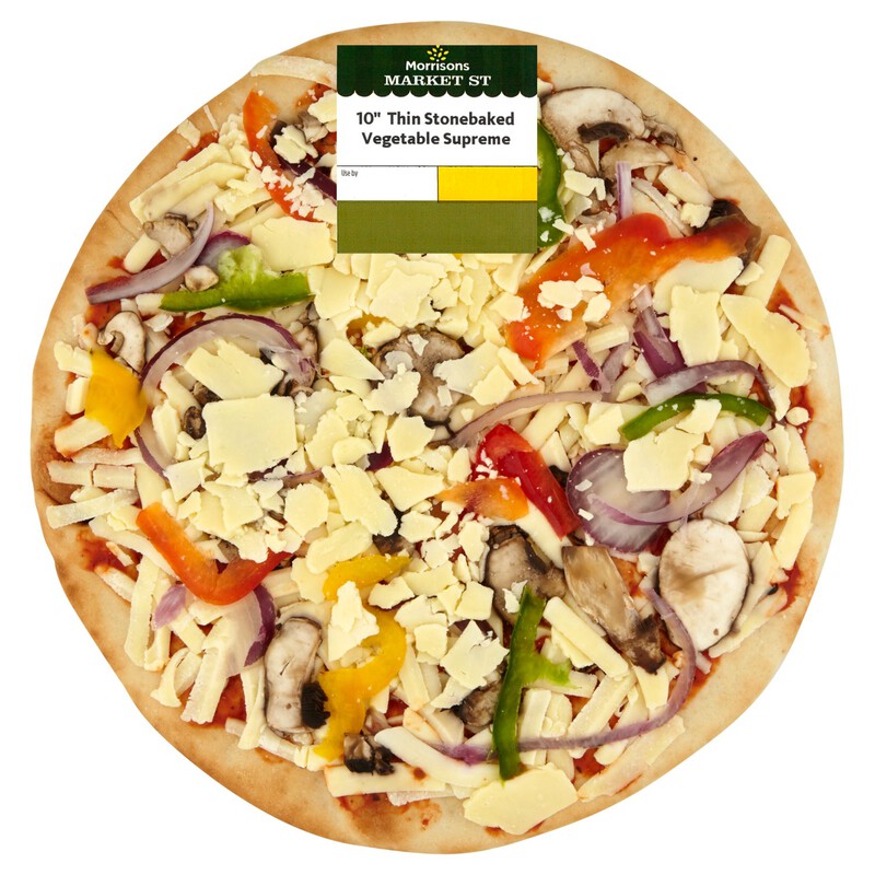 Market Street Vegetable Supreme Thin Stonebaked 10" Pizza - Morrisons ...