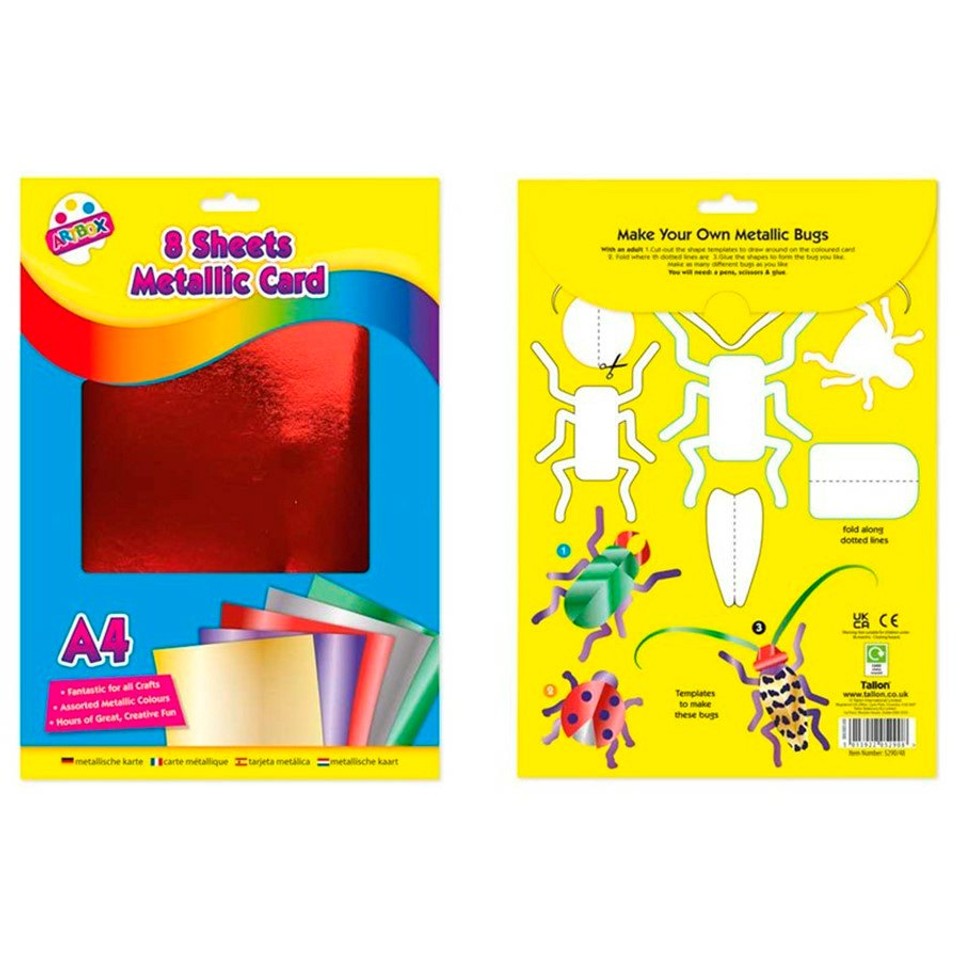 Tallon A4 Metallic Card 8 Sheets - Morrisons Online Groceries & Offers