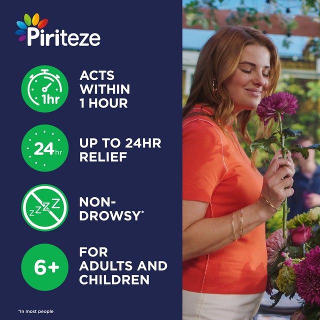 Piriteze Hayfever & Allergy Antihistamine Tablets - Morrisons Online ...