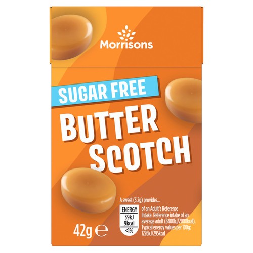Morrisons Sugar Free Butterscotch 42g - Morrisons Online Groceries & Offers