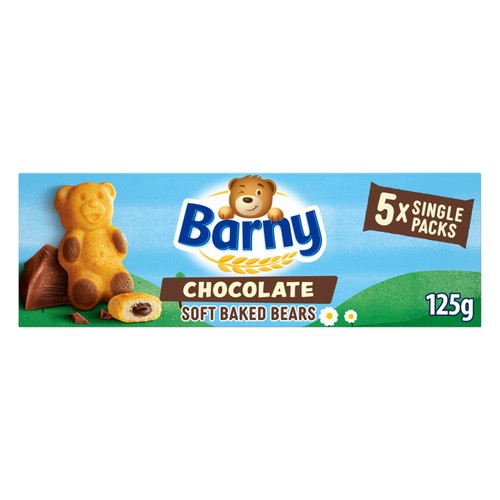 Barny Chocolate Soft Baked Bears Biscuits 5 Pack Multipack - Morrisons ...