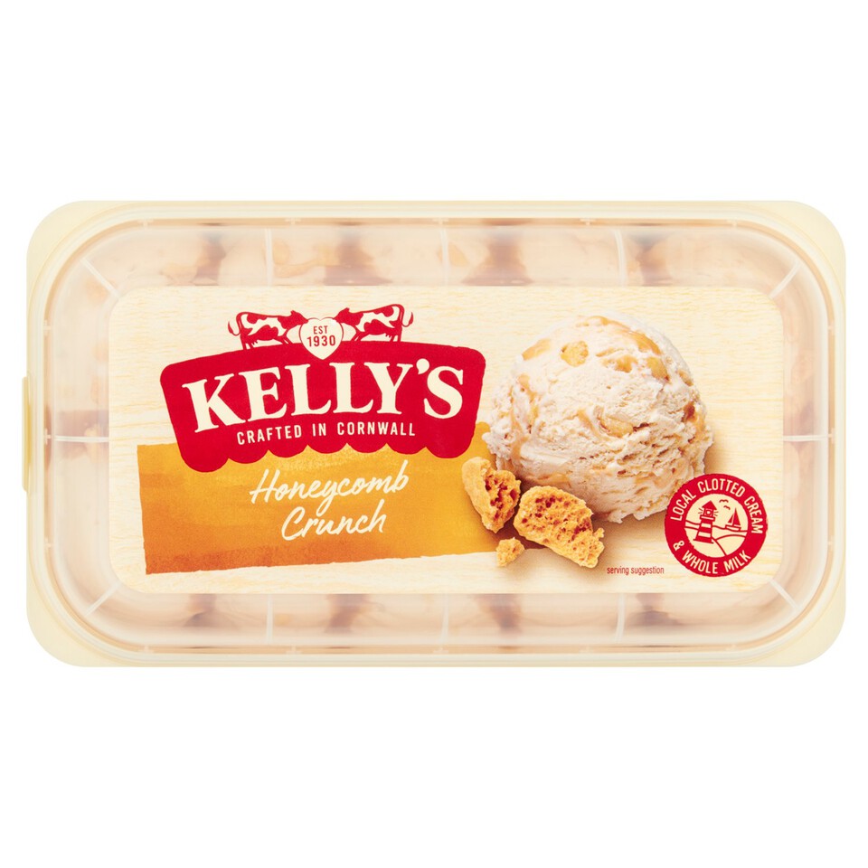 Kelly's Cornish Honeycomb Crunch Ice Cream - Morrisons Online Groceries ...