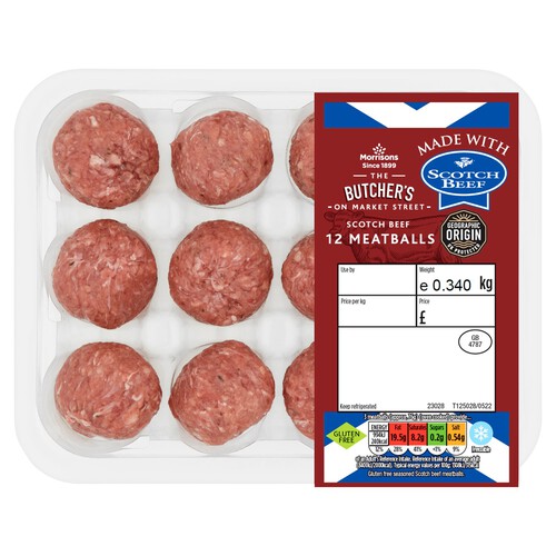 Morrisons 12 Scotch Beef Meatballs - Morrisons Online Groceries & Offers