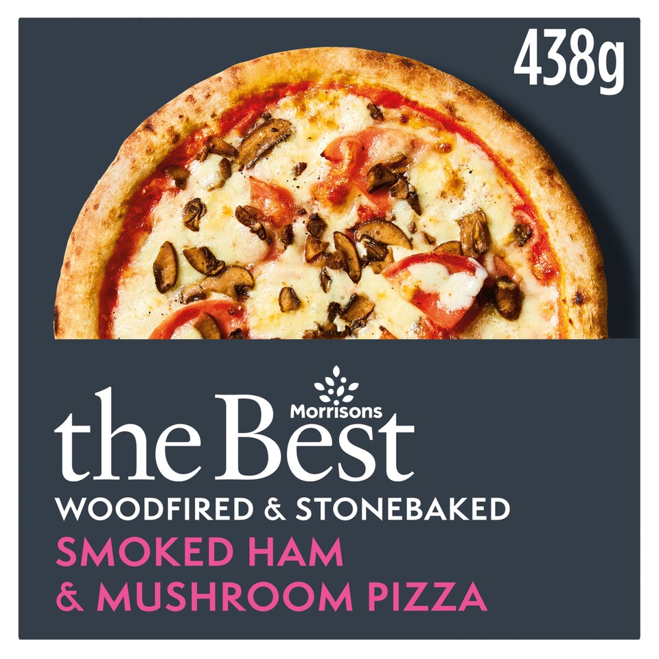 Morrisons The Best Smoked Ham & Mushroom Stonebaked Pizza - Morrisons ...