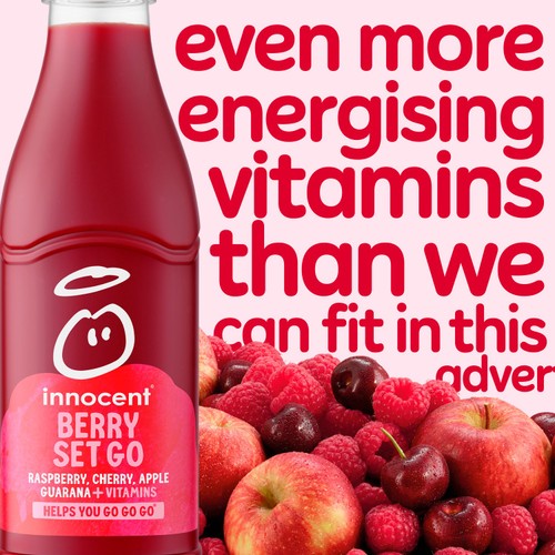 Innocent Plus Berry Set Go Raspberry & Cherry Juice With Vitamins ...