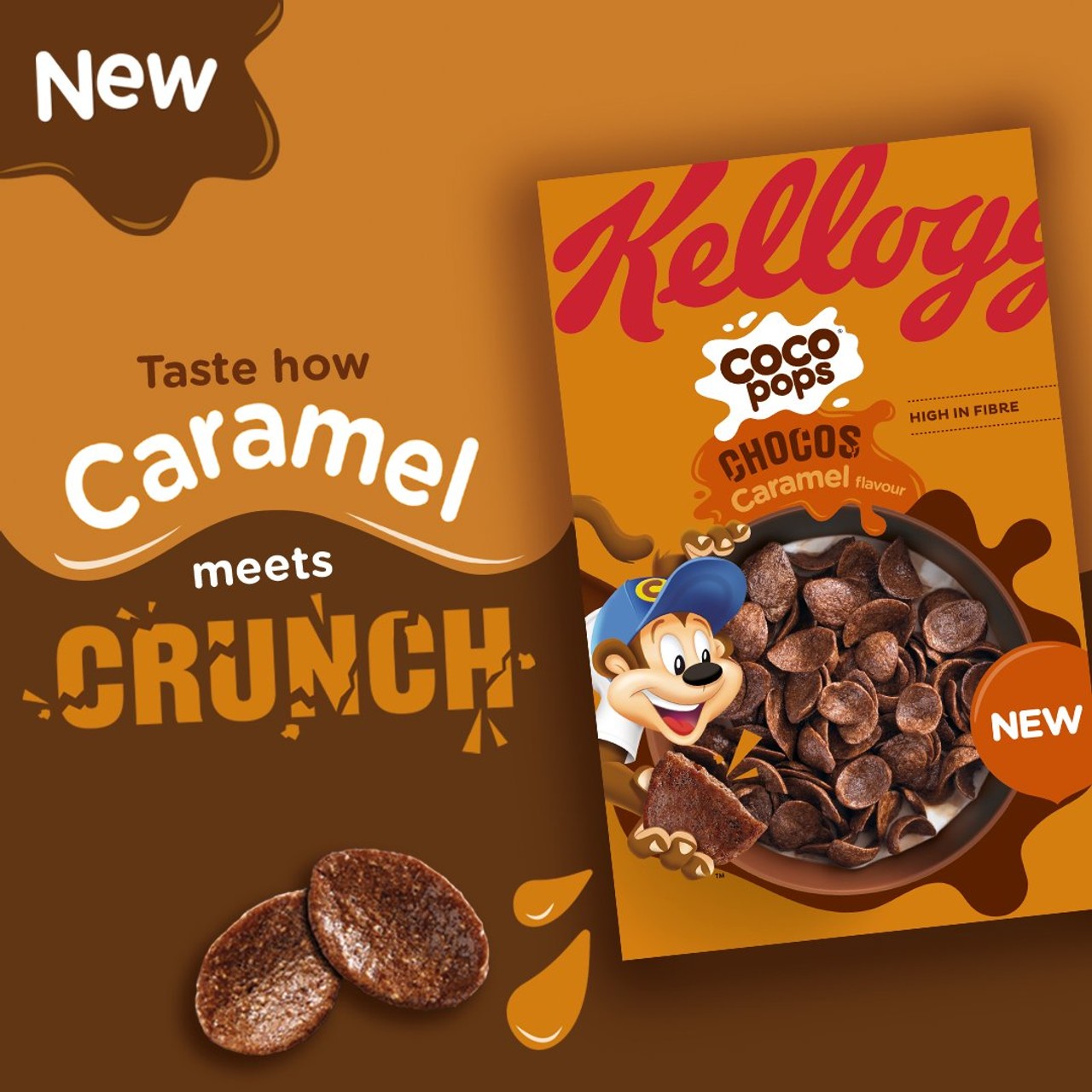Kellogg's Coco Pops Chocos Caramel 430g - Morrisons Online Groceries ...