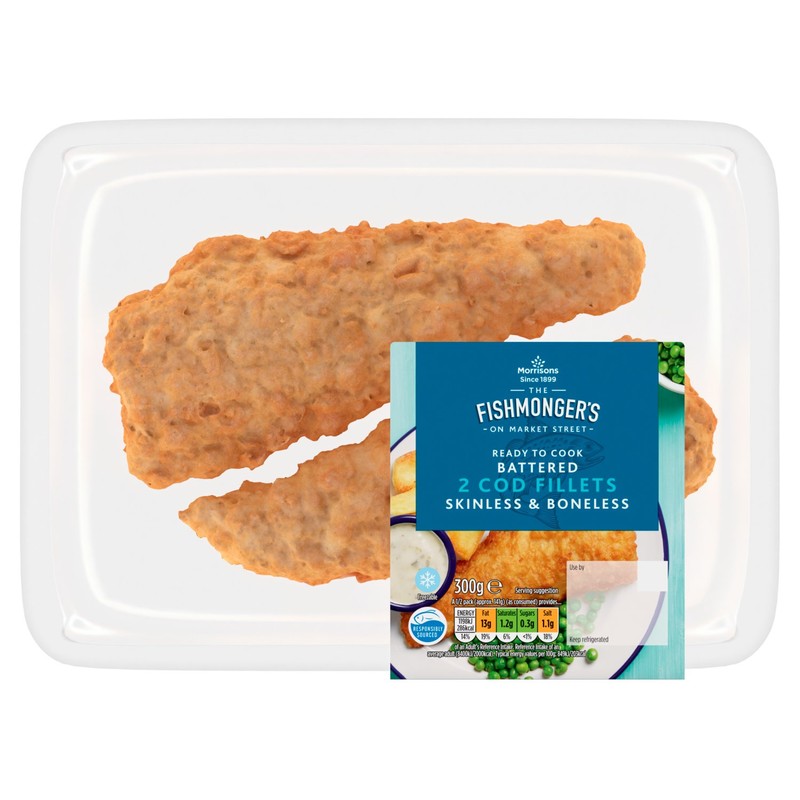 Morrisons Battered Cod Fillets - Morrisons Online Groceries & Offers