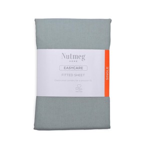 Nutmeg Home Easycare Sage Fitted Sheet Single - Morrisons Online ...