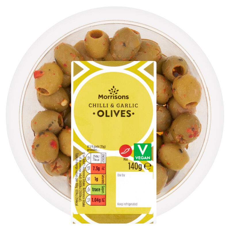 Morrisons Chilli And Garlic Olives - Morrisons Online Groceries & Offers