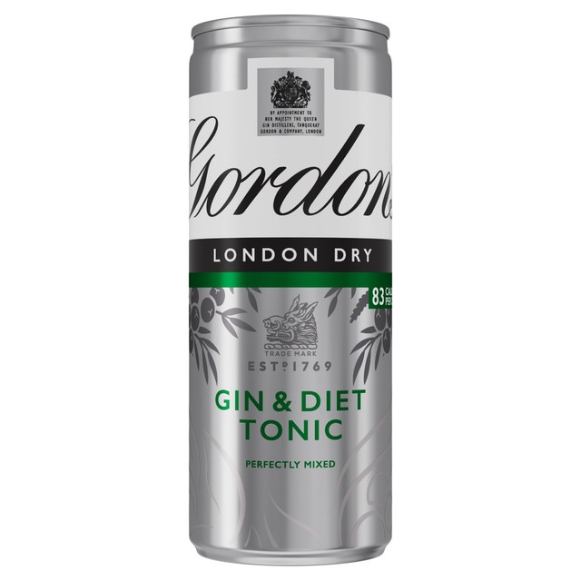 Gordon's London Dry Gin and Slimline Tonic Ready to Drink Can ...