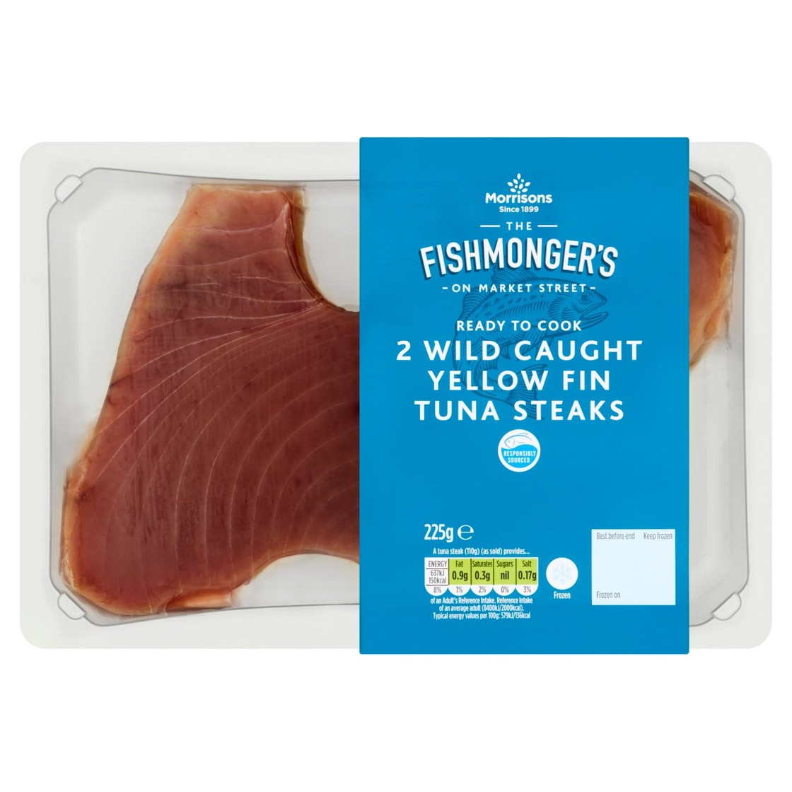 Morrisons Fishmongers Frozen Yellow Fin Tuna Steaks - Morrisons Online ...