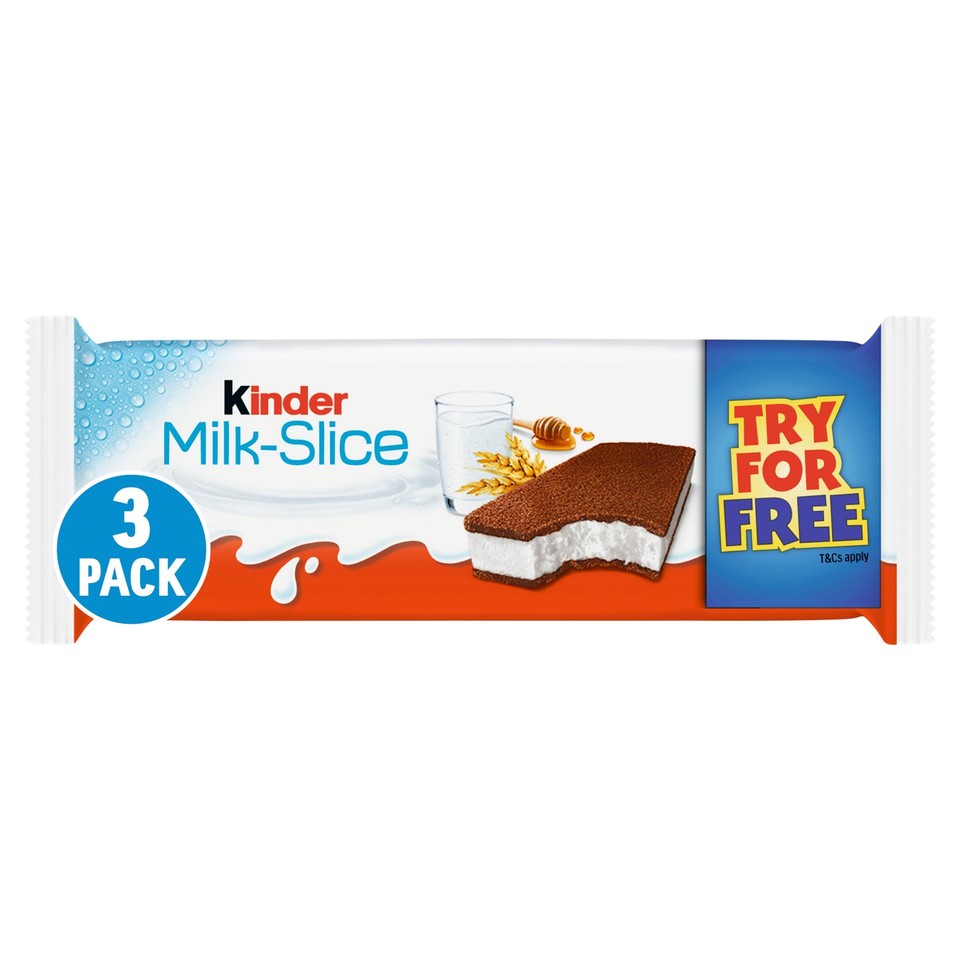 Kinder Milk Slice Chilled Snack bar 3 x 28g - Morrisons Online ...