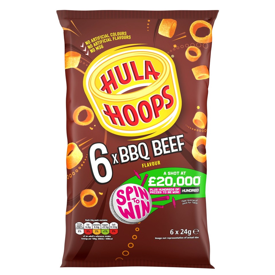 Hula Hoops BBQ Beef Multipack Crisps 6 Pack - Morrisons Online ...