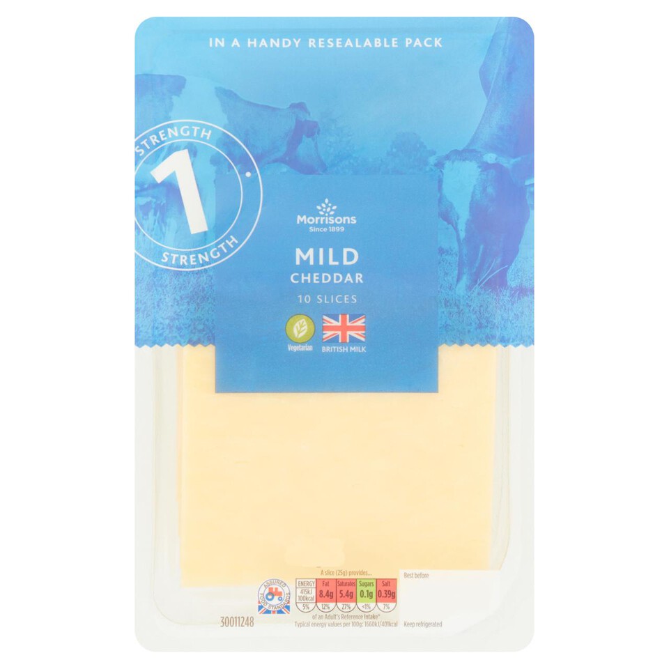 Morrisons Mild Cheddar Slices - Morrisons Online Groceries & Offers