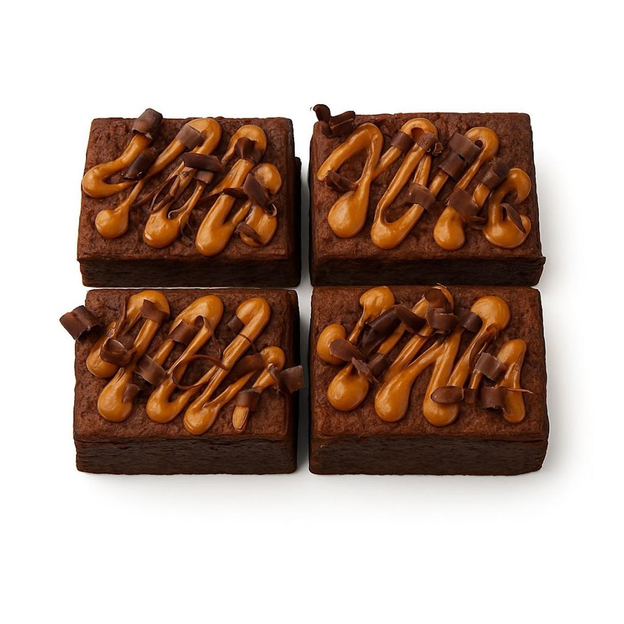 Morrisons Brownie With Fudge & Caramel Sauce 4 Pack - Morrisons Online ...