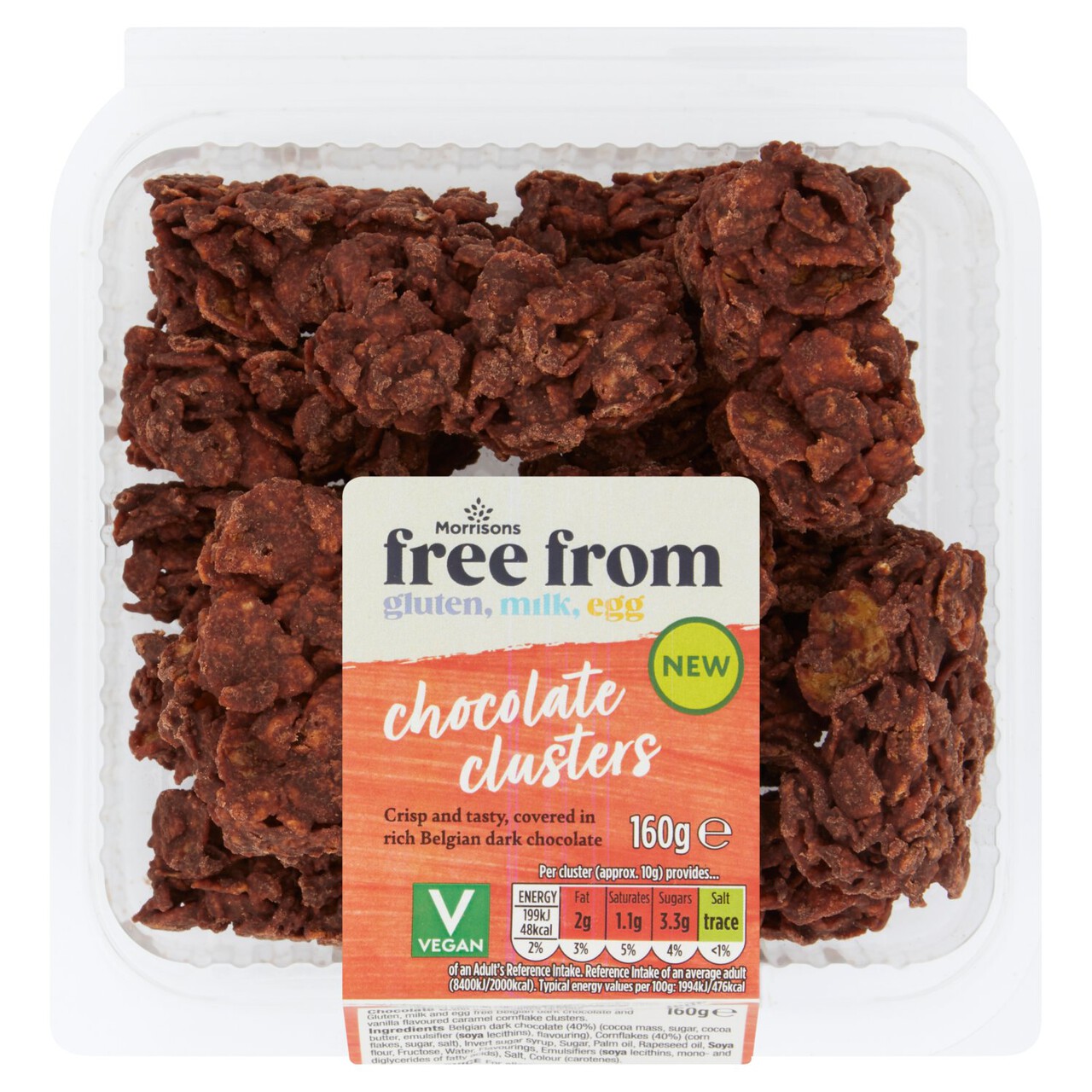 Morrisons Free From Dark Chocolate Clusters - Morrisons Online ...