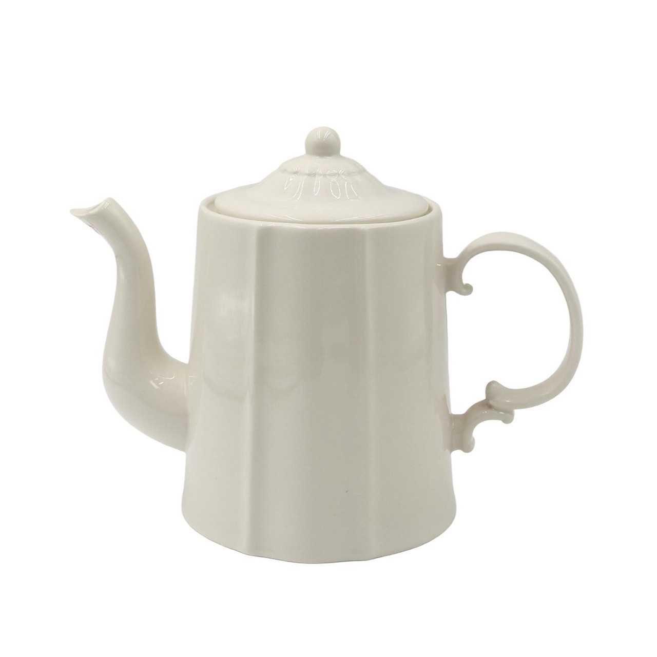 Nutmeg Home White Ridged Teapot - Morrisons Online Groceries & Offers