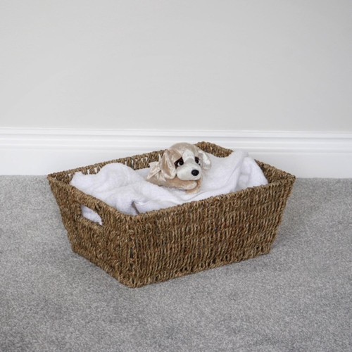 JVL Seagrass Rectangular Storage Basket - Morrisons Online Groceries ...