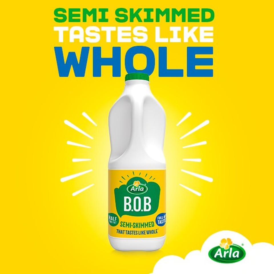 Arla BOB Semi-Skimmed Milk 2L That Tastes Like Whole - Morrisons Online ...