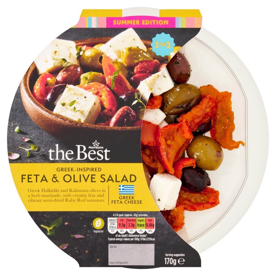 Morrisons The Best Greek Feta & Olive Salad 170g - Morrisons Online ...