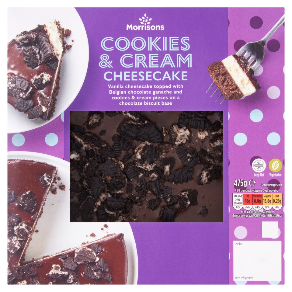 Morrisons Cookies & Cream Cheesecake - Morrisons Online Groceries & Offers