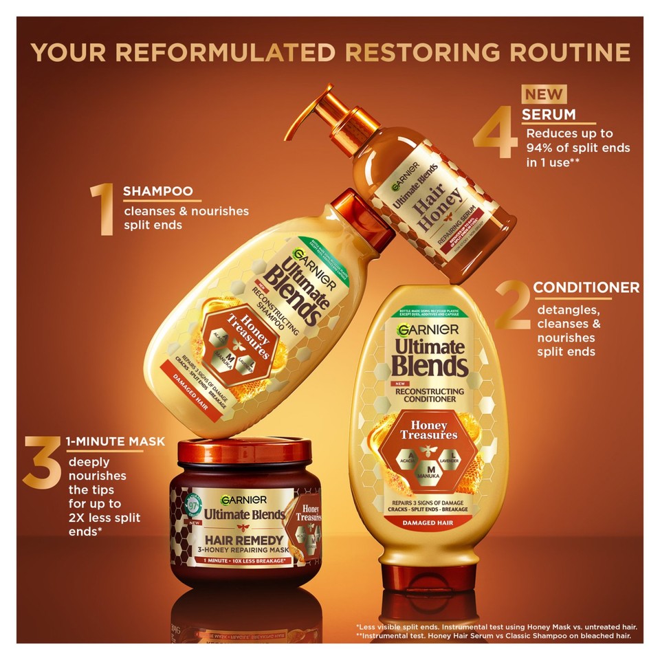 Garnier Ultimate Blends Honey Treasures Shampoo - Morrisons Online ...