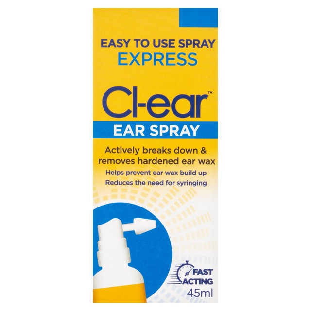 Cl-ear Express Ear Spray 45ml - Morrisons Online Groceries & Offers