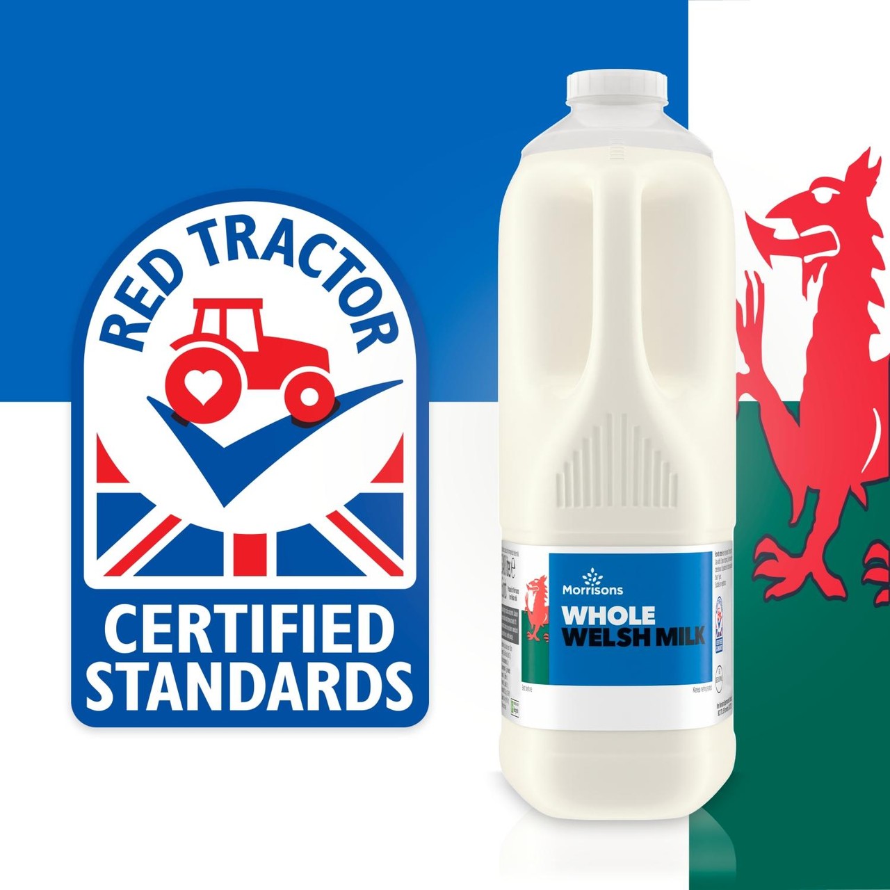 Morrisons Welsh Whole Milk 6 pint - Morrisons Online Groceries & Offers