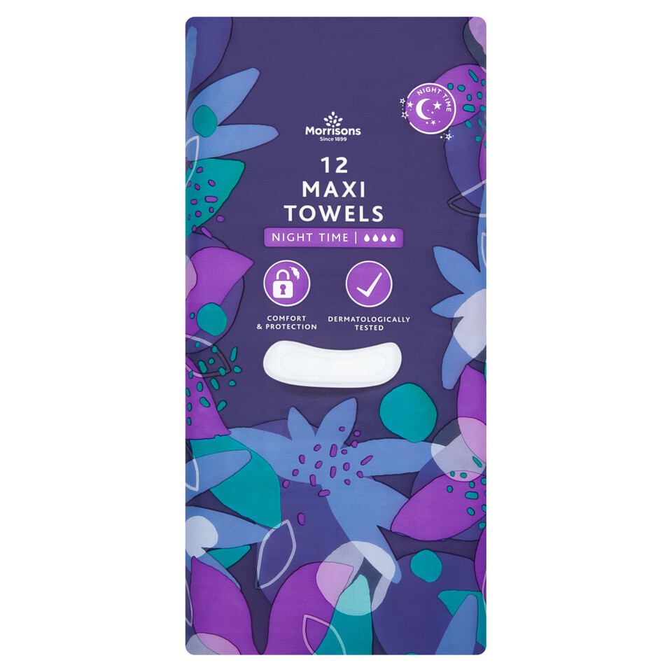 Morrisons Maxi Towels Night Time - Morrisons Online Groceries & Offers