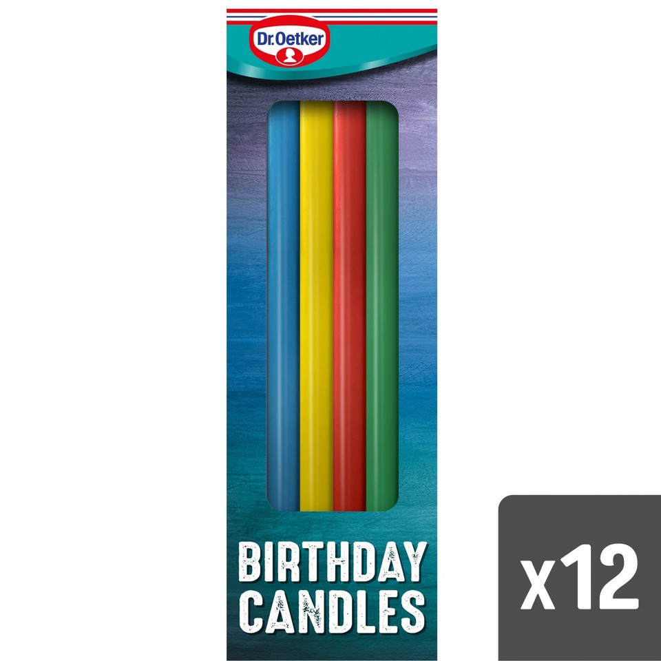 Dr. Oetker 12 Rainbow Birthday Candles - Morrisons Online Groceries ...