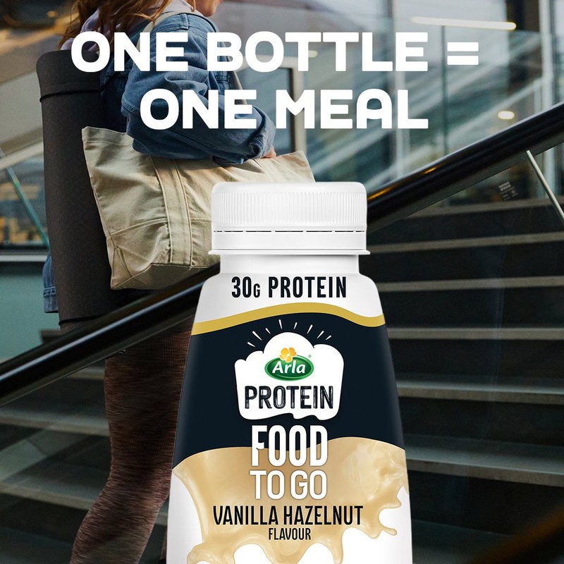 Arla Protein Food To Go Vanilla Hazelnut Meal Replacement Shake 500ml ...