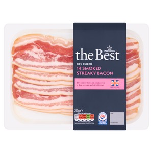 Morrisons The Best Dry 14 Smoked Streaky Bacon 210g - Morrisons Online ...