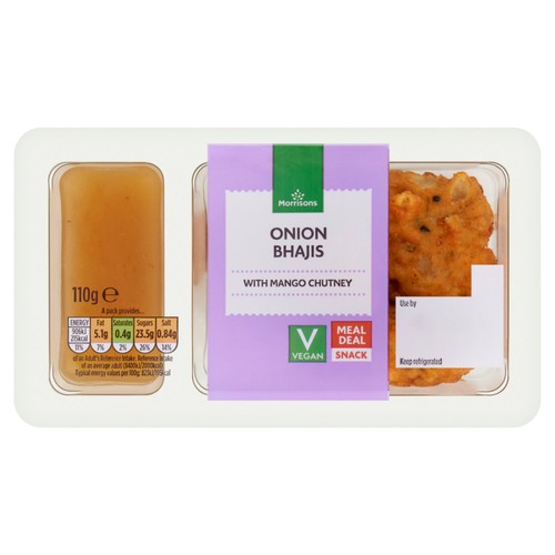 Morrisons Onion Bhaji & Mango Chutney Snack Pot - Morrisons Online ...