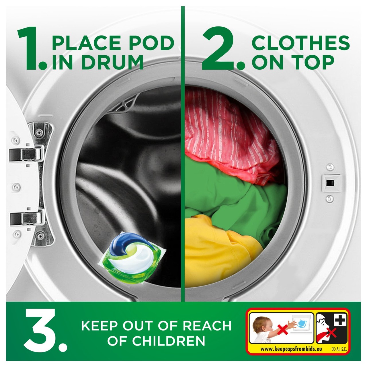 Ariel Original All -in -one Pods Washing Capsules 51 Pack - Morrisons ...