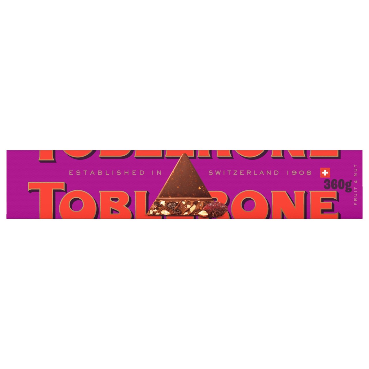 Toblerone Fruit & Nut Chocolate Bar 360g - Morrisons Online Groceries ...